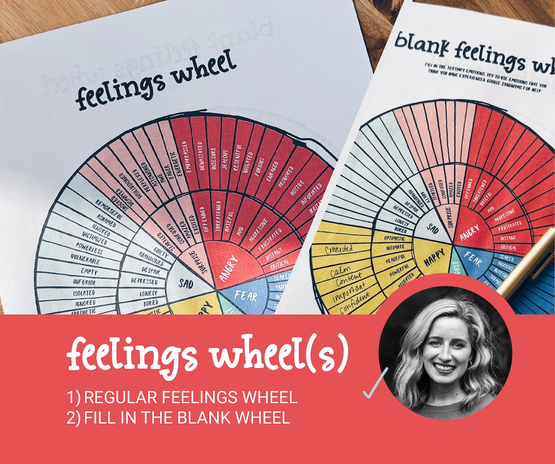 Feelings Wheels 1 Regular, 1 Fill in the Blank Digital Download - Etsy
