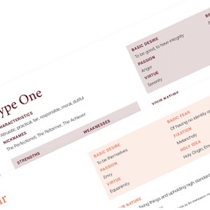 Enneagram Cheat Sheet Bundle - Etsy