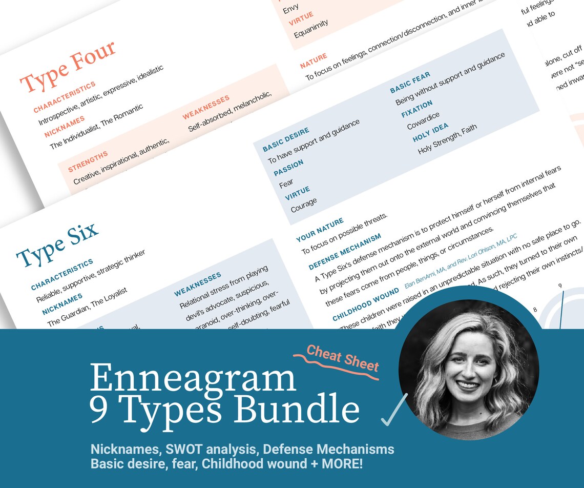 Enneagram Cheat Sheet Bundle - Etsy