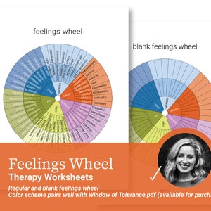 Feelings Wheels 1 Regular, 1 Fill in the Blank Digital Download - Etsy