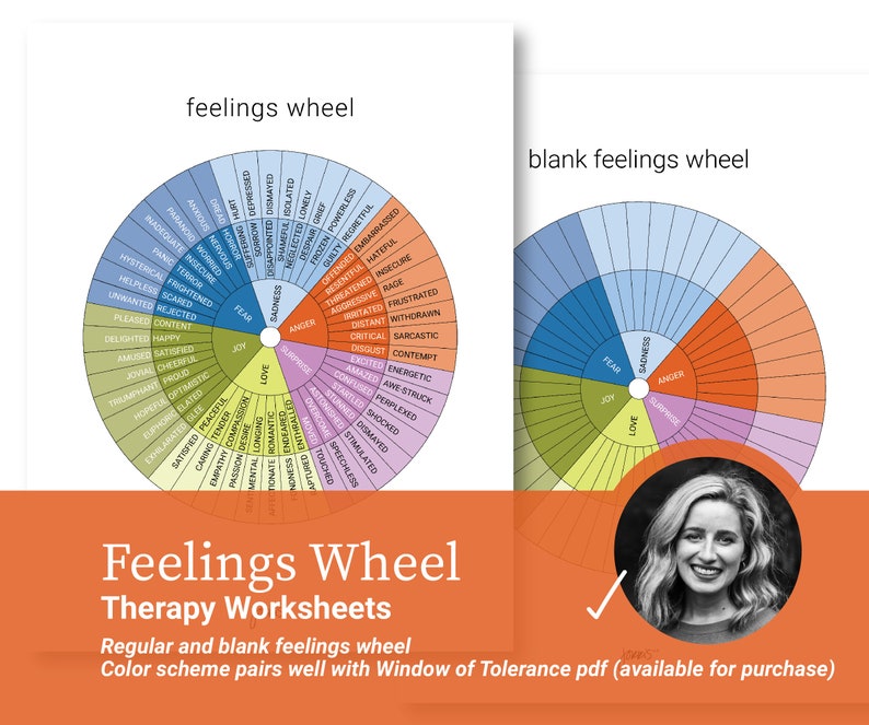 Feelings Wheels 1 Regular, 1 Fill in the Blank Digital Download - Etsy