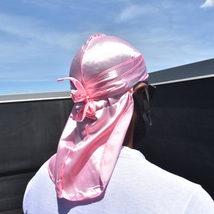 Satin Silk Durag Premium Bundle Set Pack 360 Wave Cap Unisex Long Tail ...