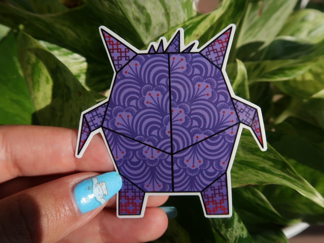 Origami Gengar Sticker - Etsy