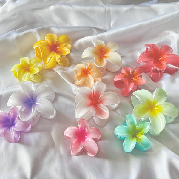 Large Flowers Hair Clips - Etsy