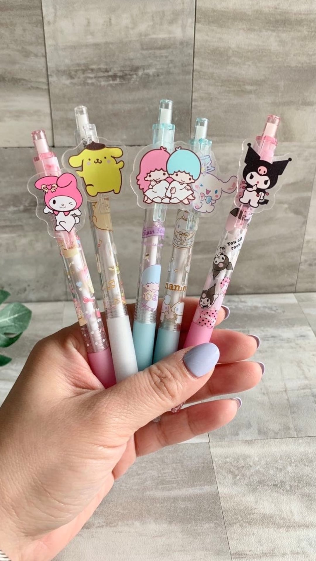 Sanrio Pen, Sanrio Character Pen, Kawaii Pen, Stationery Sticker ...