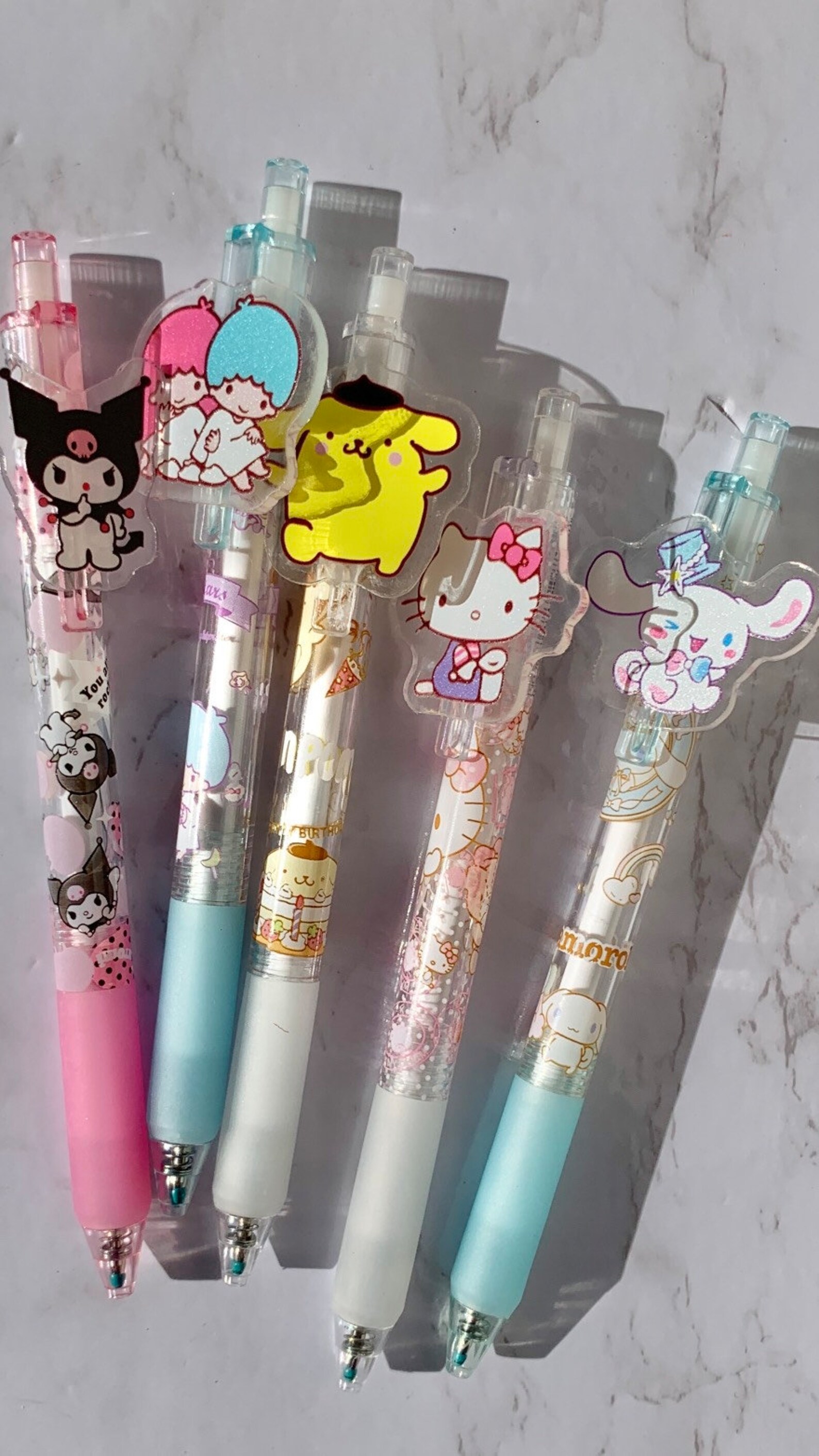 Sanrio Pen, Sanrio Character Pen, Kawaii Pen, Stationery Sticker ...