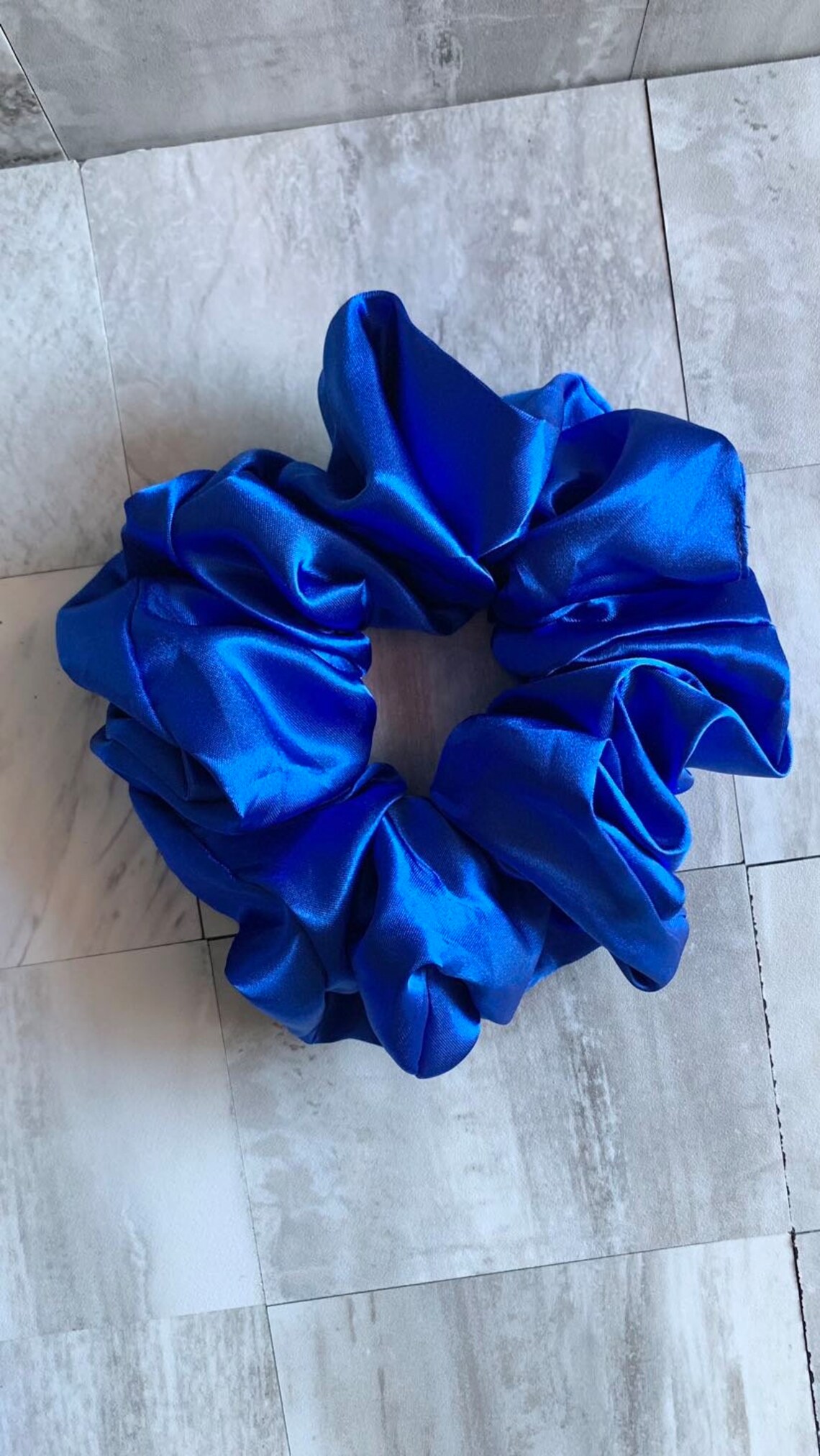 Extra Large Cobalt Blue Satin Scrunchie: Hair Accessories Gift Set - Etsy