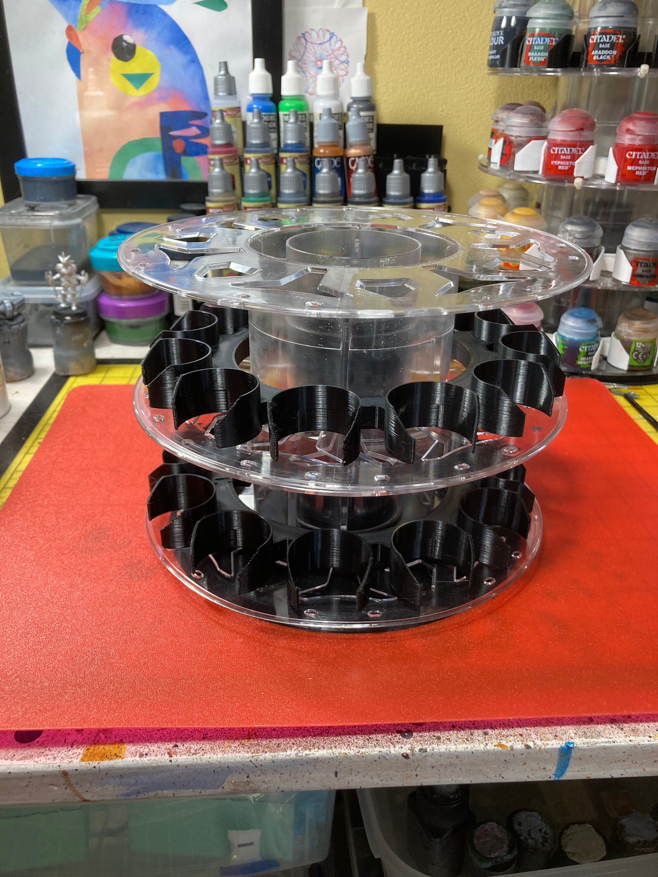 Rotating Paint Pot Stand. Citadel, GW Paints. Holds 24 Pots 18ml and ...