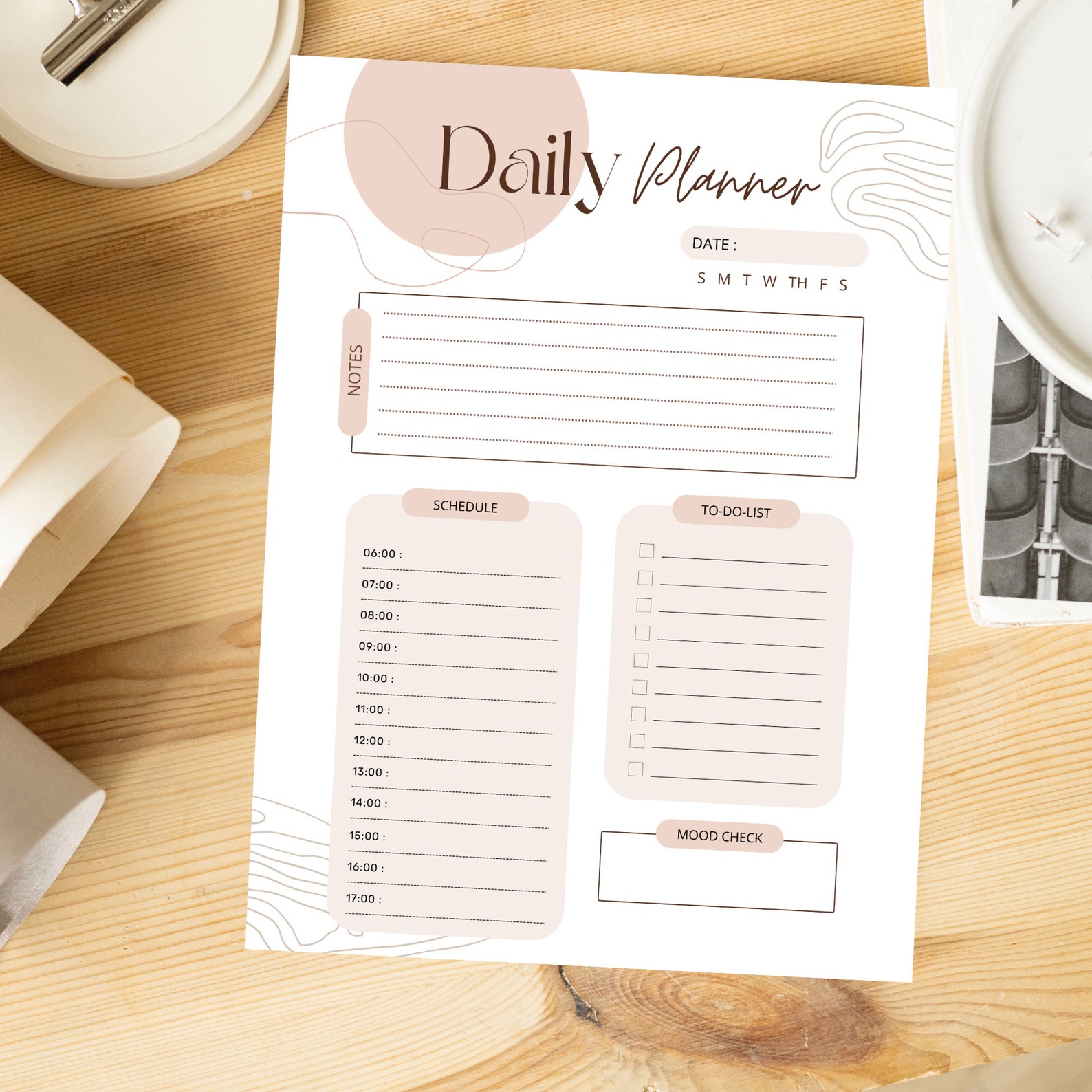 Daily Planner, Printable Daily Planner, Digital Download Daily Planner ...