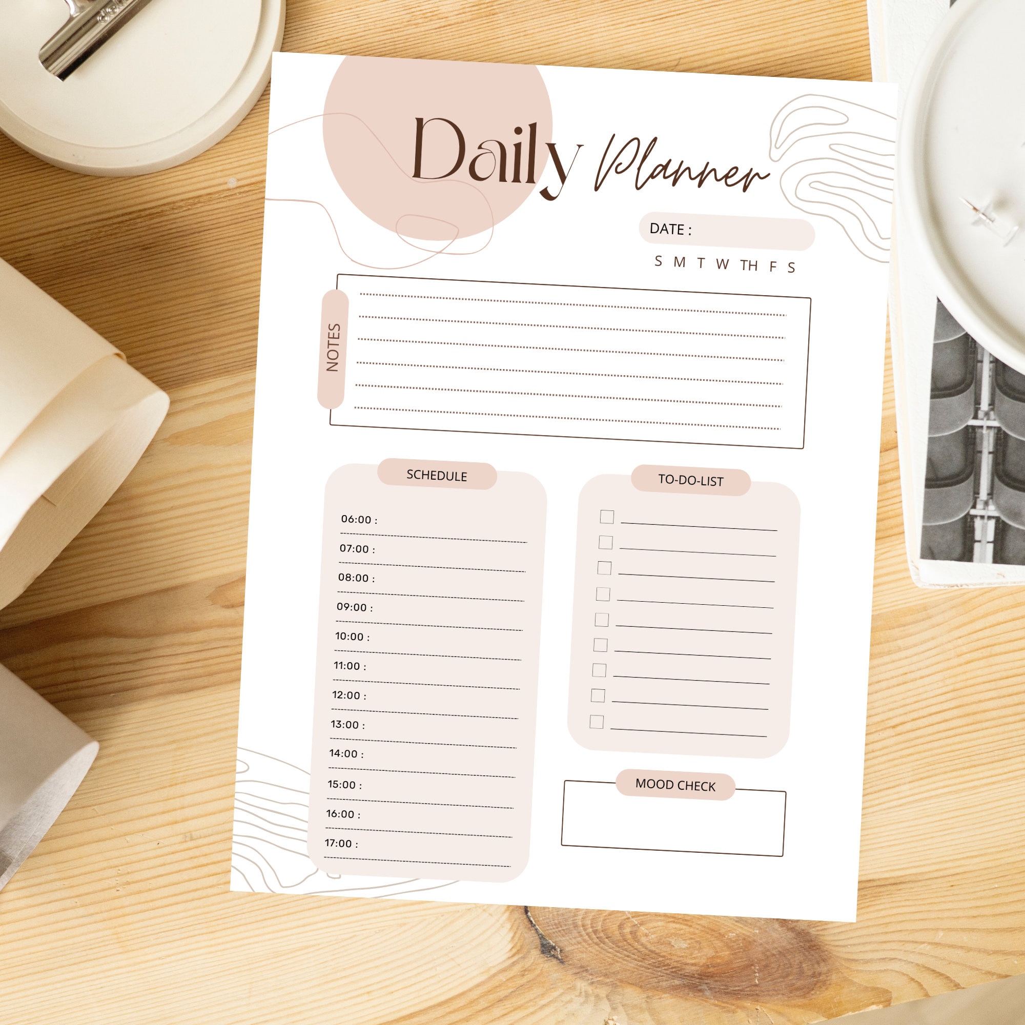 Daily Planner, Printable Daily Planner, Digital Download Daily Planner ...