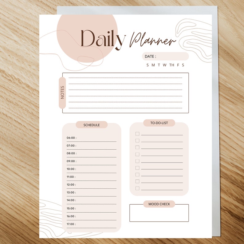 Daily Planner, Printable Daily Planner, Digital Download Daily Planner ...