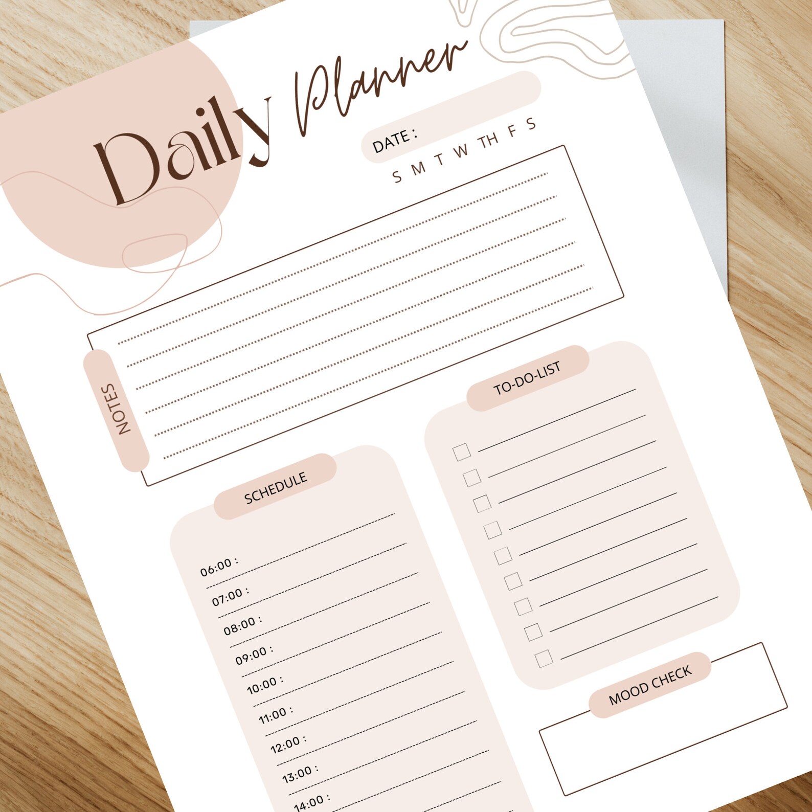 Daily Planner, Printable Daily Planner, Digital Download Daily Planner ...