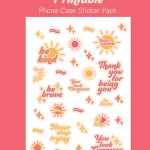 Cute Printable Phone Case Sticker Pack - Small Stickers for Phone Case ...