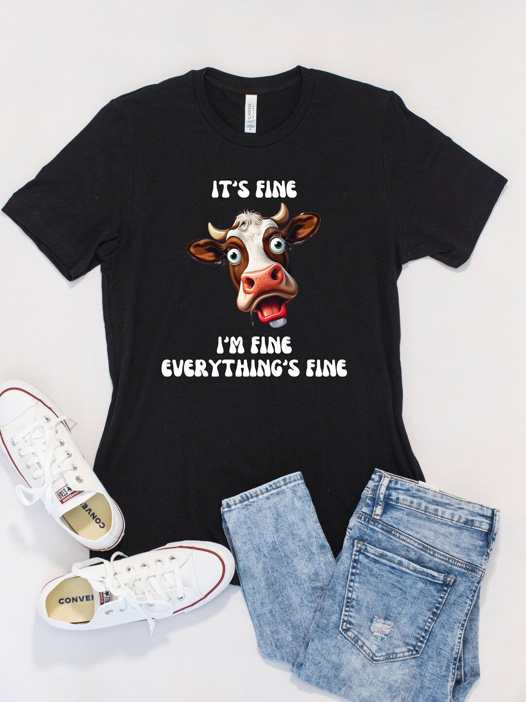 Funny Cow Face T-shirt: Sarcastic Quote, Overly Stressed Gift - Etsy