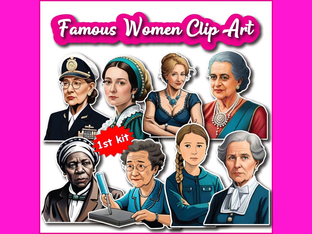 Famous Important Women in History Famous Women Clip Art,stickers Wall ...