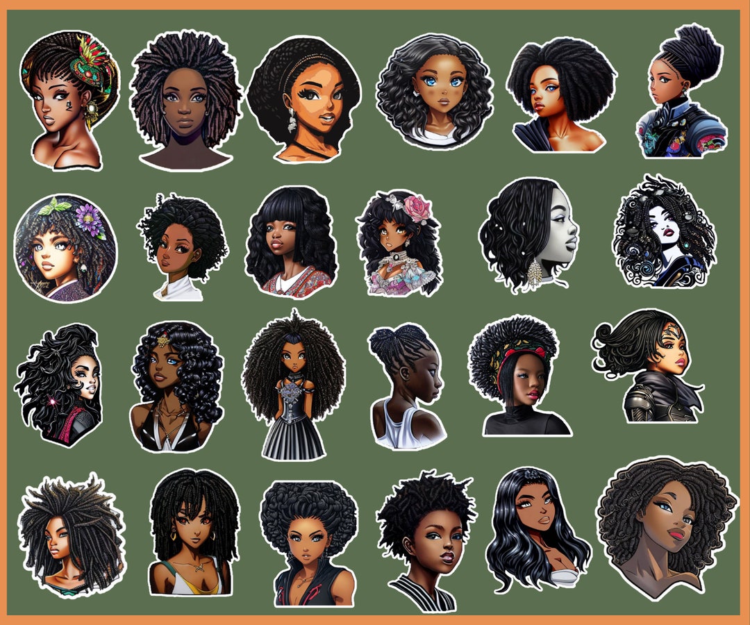 Cute Black Girls Stickers Black History Month|african American Stickers ...