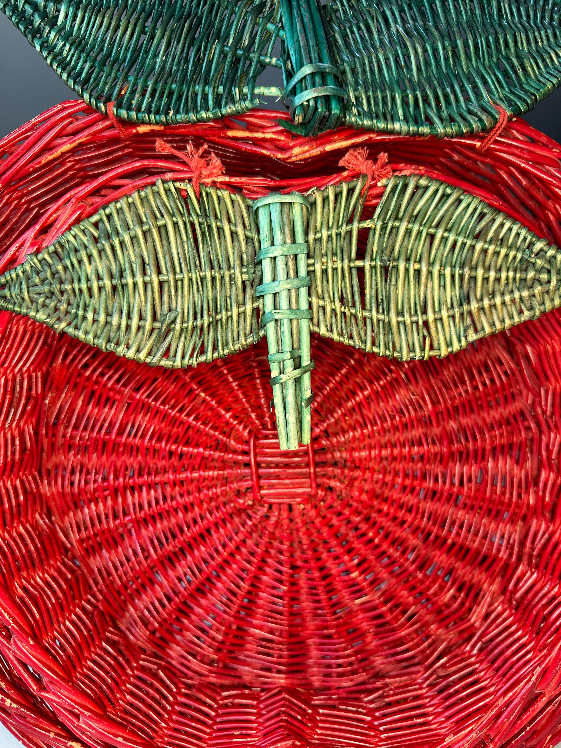 VINTAGE Cherry Wicker Nesting Baskets, Set of 2 - Etsy