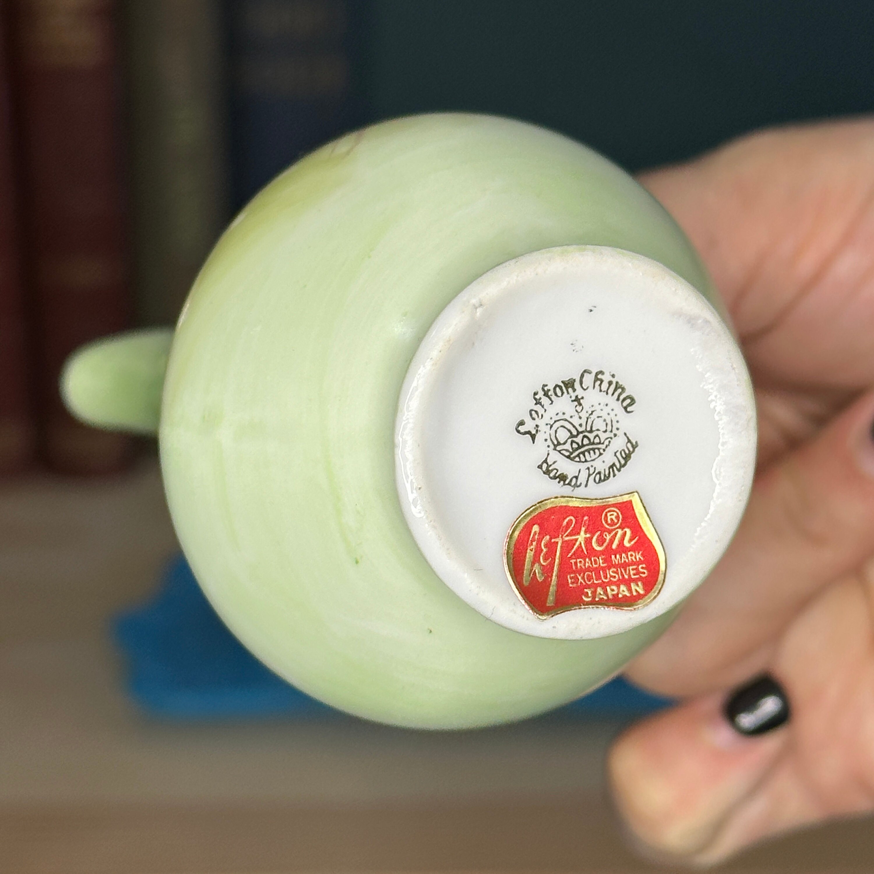 Pair of Vintage Lefton's Floral Cruets, Oil and Vinegar Jars, Small ...