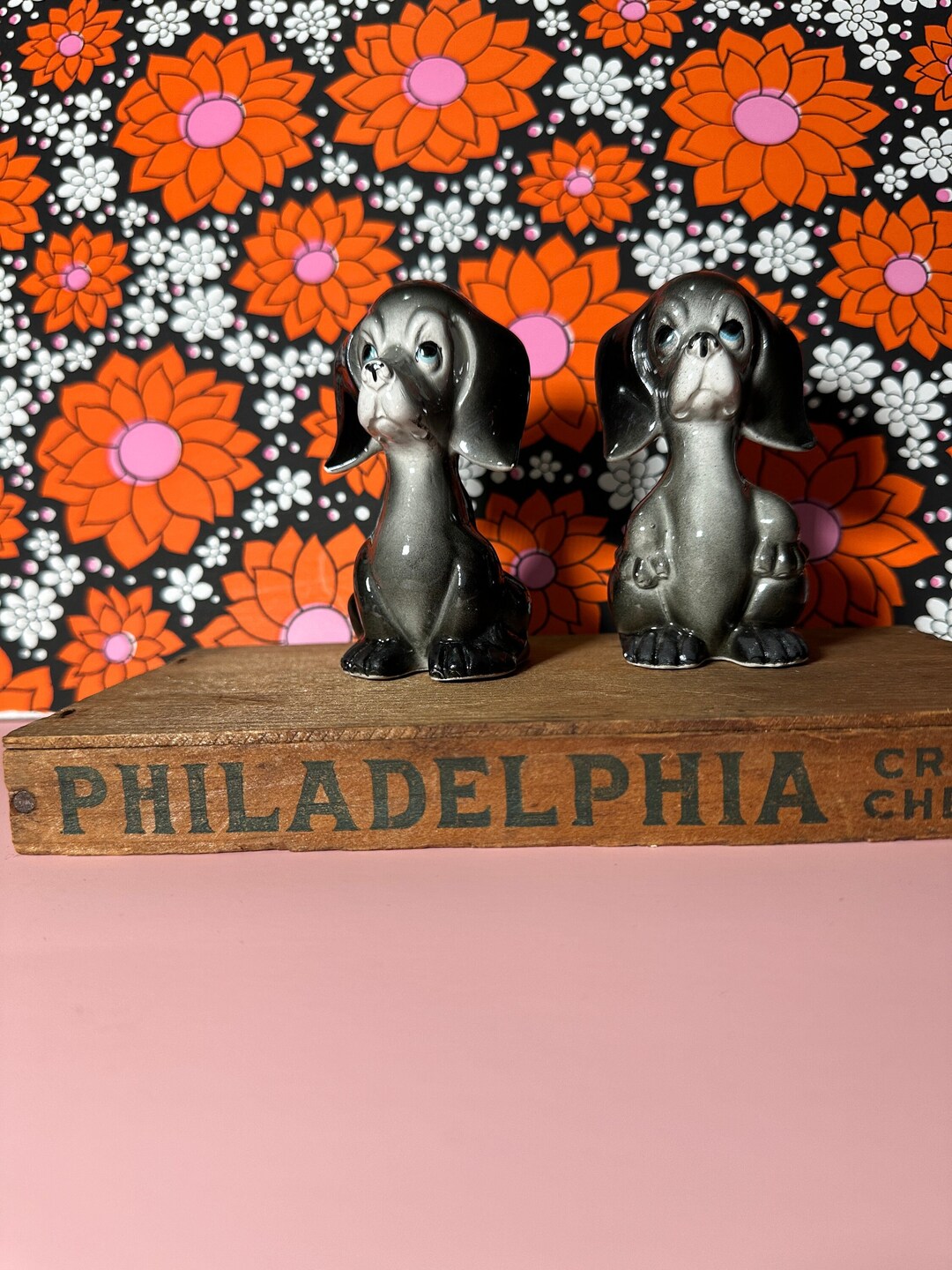 MCM Ceramic Puppy Dog Salt and Pepper Shaker Set, Mid Century Modern ...