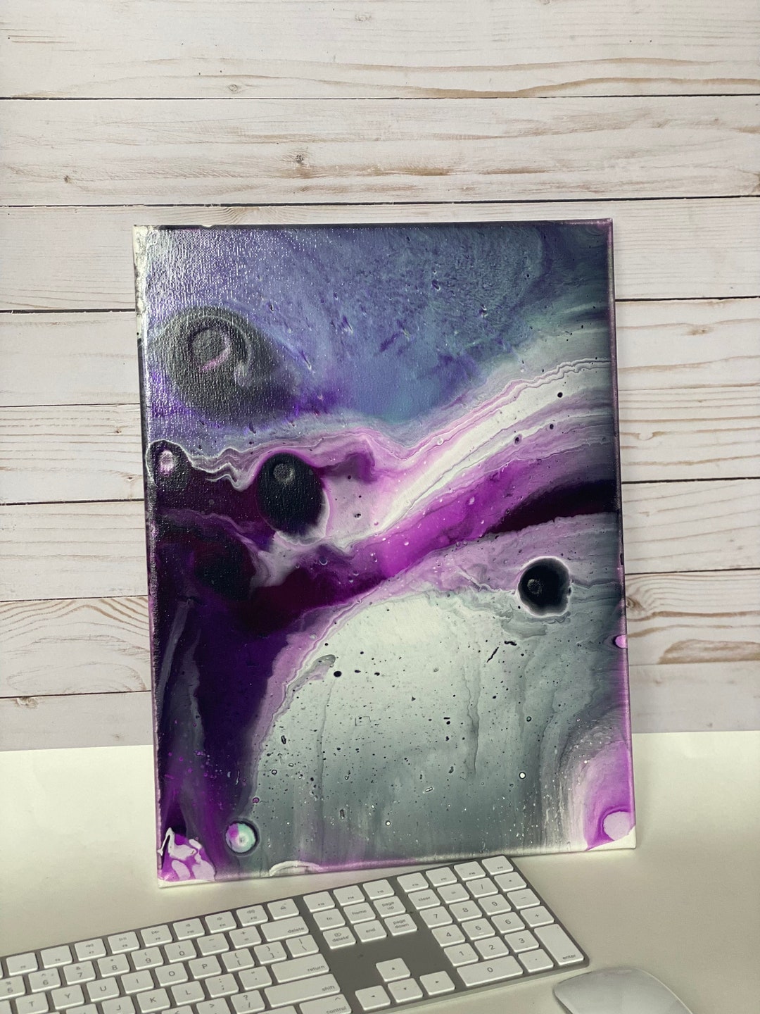 Metallic Purple Nebula Acrylic Paint Pour - Etsy