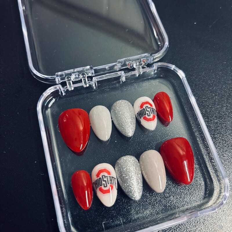 Ohio State Nails - Etsy