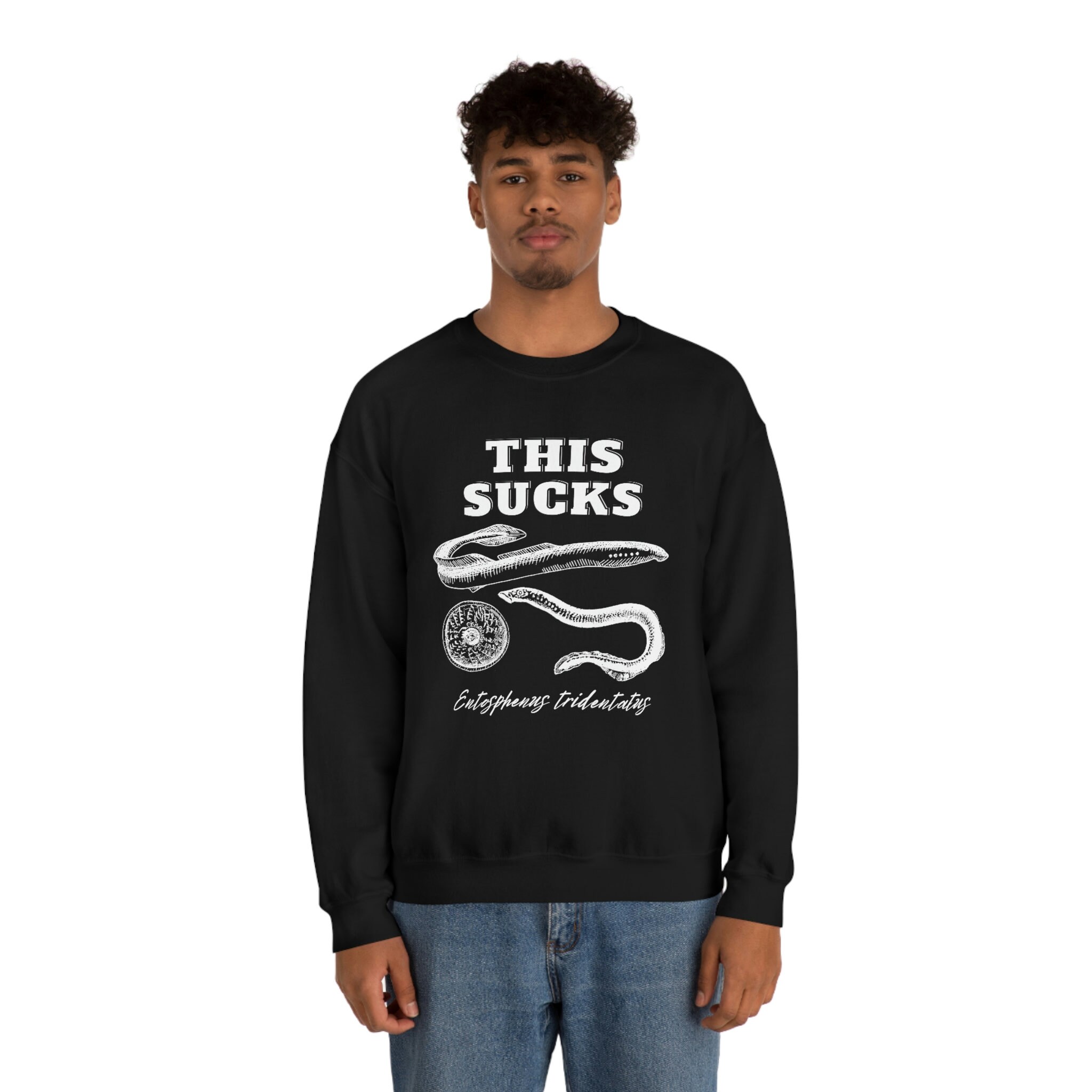This Sucks Lamprey Sweatshirt, Marine Biology Scientific Illustration ...
