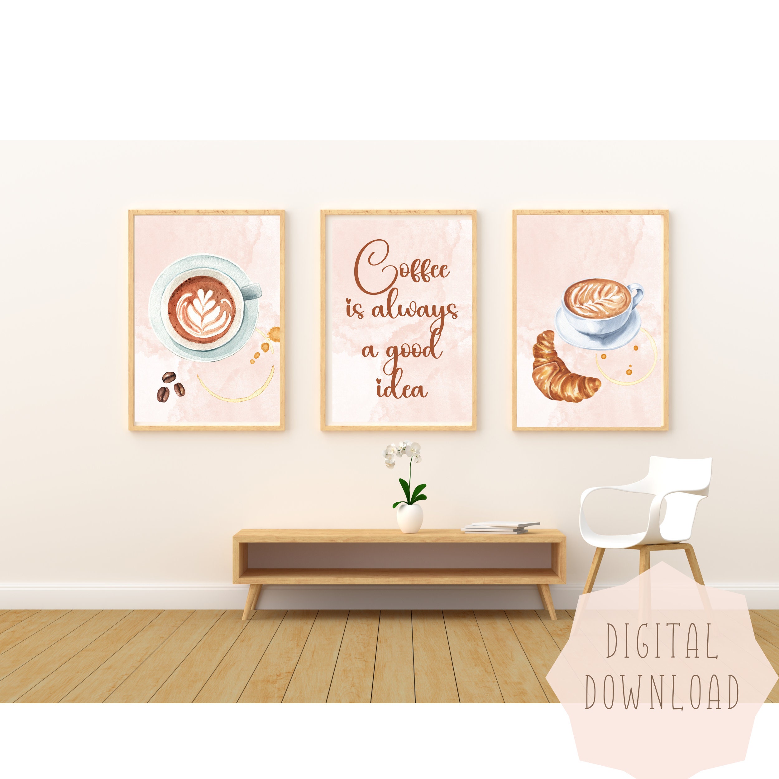 Coffee Wall Art Digital Download Printable Art Set of 3 - Etsy