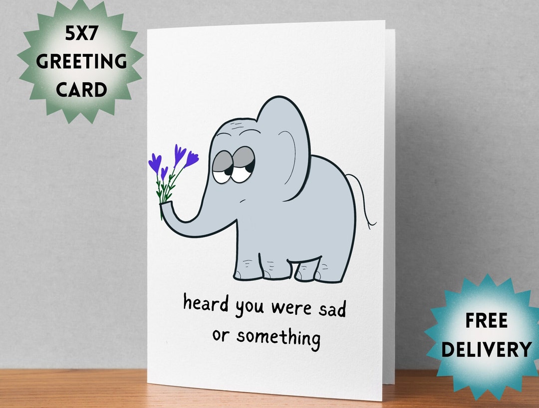 Funny Sympathy Card Dark Humor Greeting Card Sarcastic - Etsy
