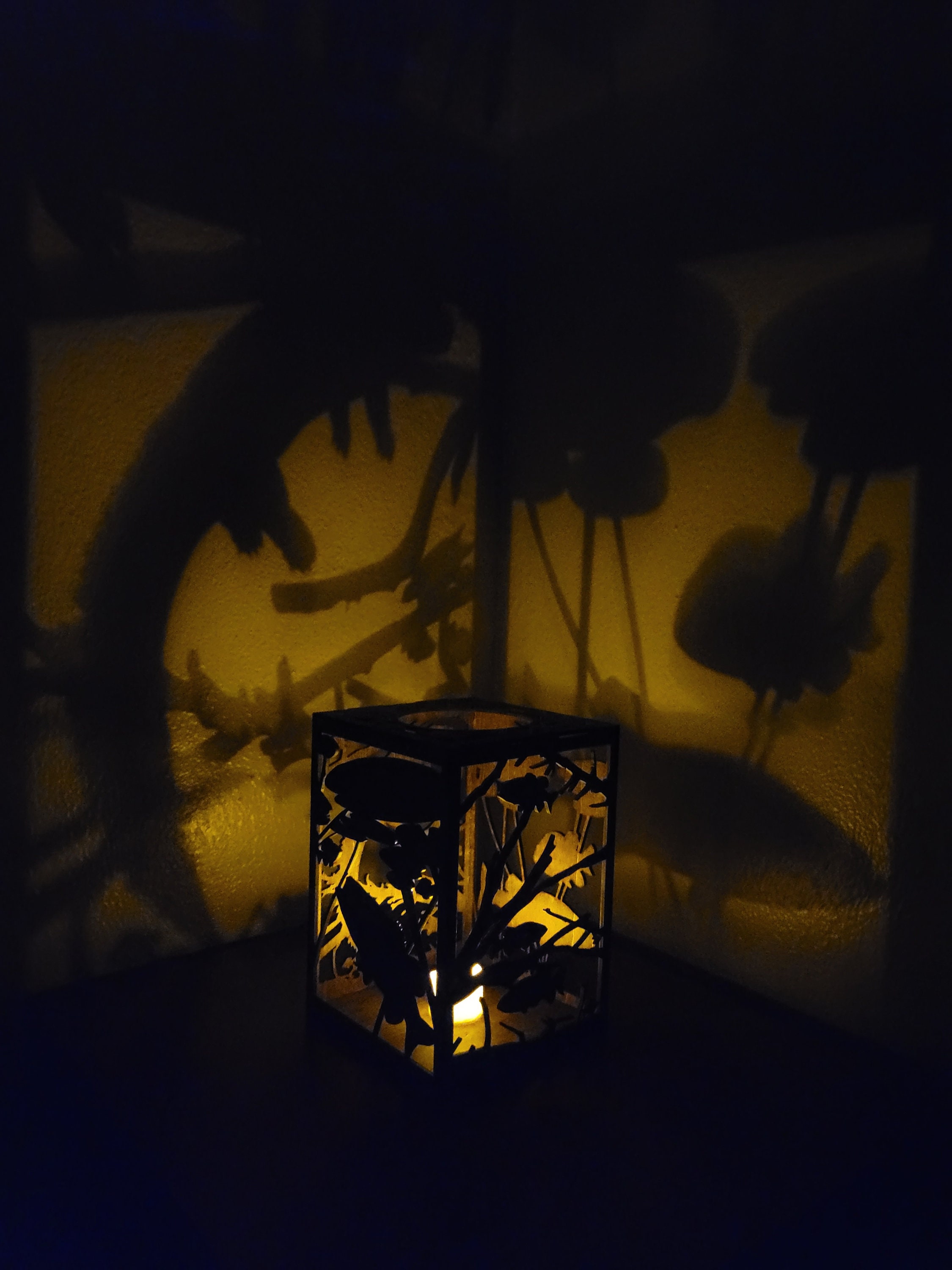 Bass & Alligator Tea Light, Shadow Casting, Night Lamp, Wood Lantern ...