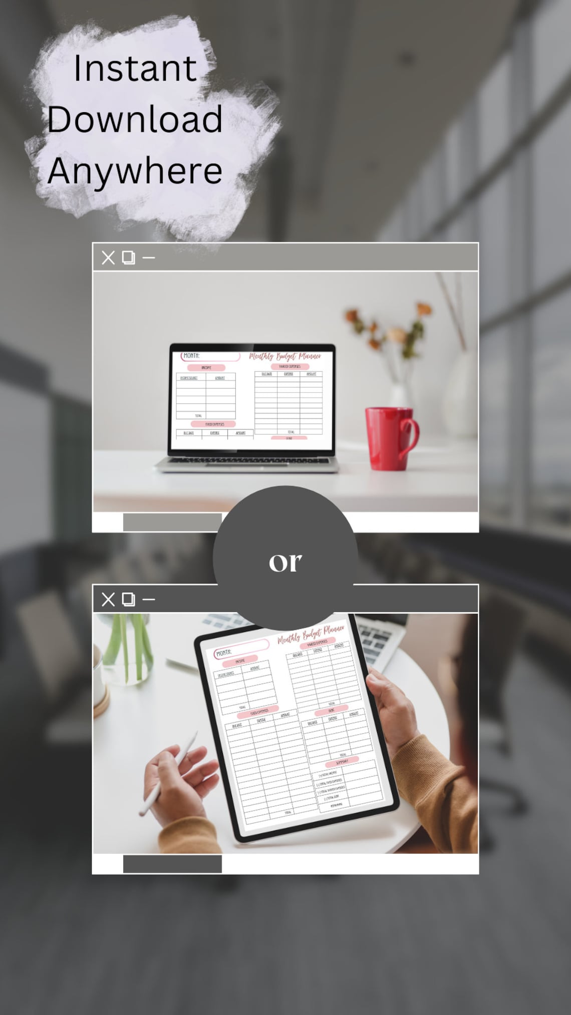 Printable Monthly Budget Tracker, Budget Template Digital Download ...