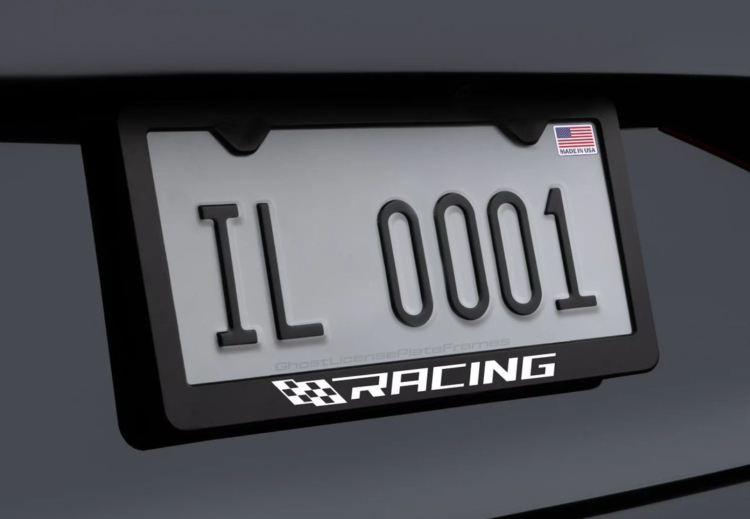 Racing License Plate Frame Black Stainless Steel - Etsy