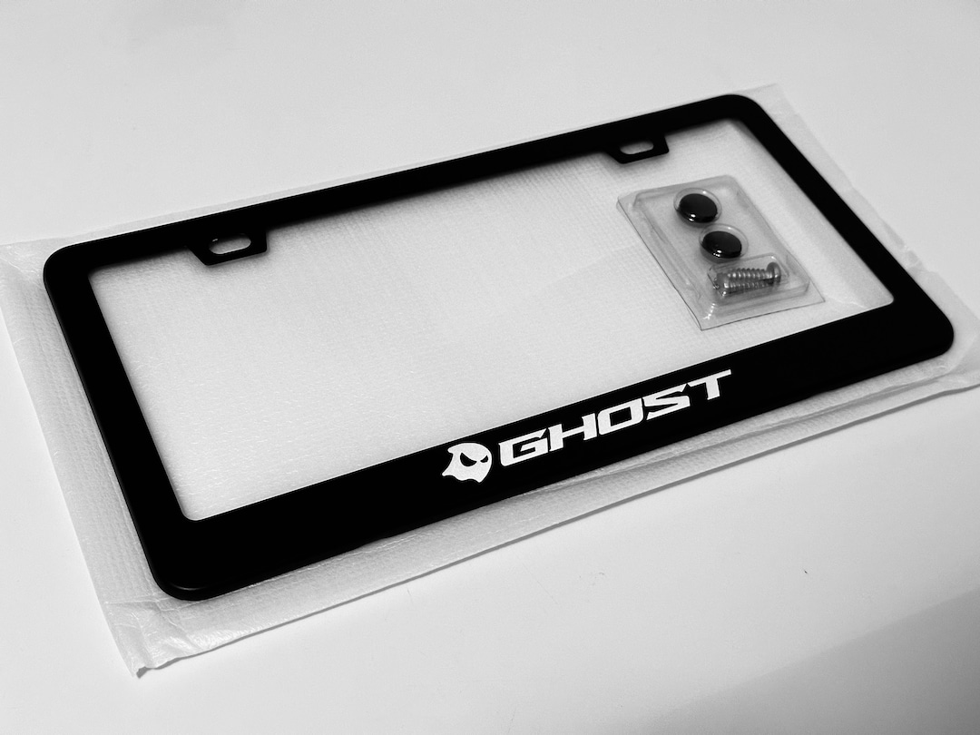 Reflective Ghost Stainless Steel License Plate Frame Holder Street ...