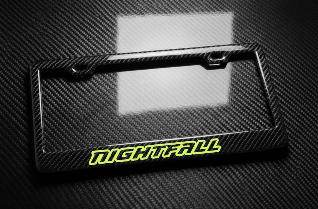 Nightfall Carbon Fiber License Plate Frame 3K 100% Real Carbon Fiber - Etsy