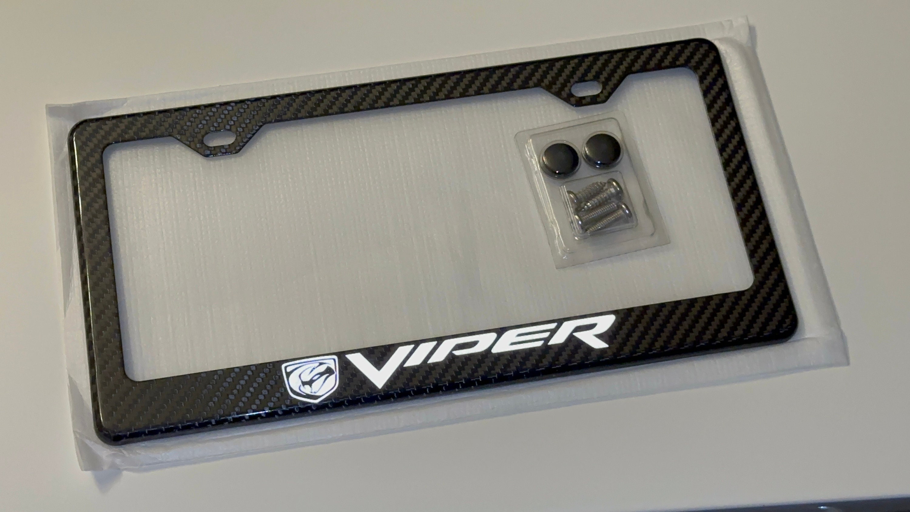 Reflective Viper Black True Premium Carbon Fiber License Plate Frame - Etsy