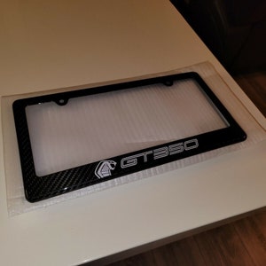Shelby GT350 Mustang Real 3K Black 100% Carbon Fiber License Plate ...