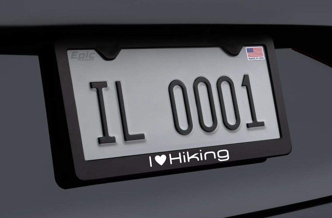 Hiking License Plate Frame, Nature, Mountain Exploring Accessories - Etsy