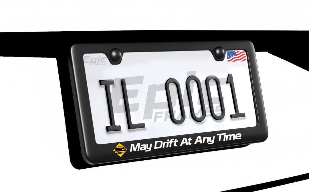 Drift Warning May Drift at Any Time License Plate Frame JDM, USA, Euro ...