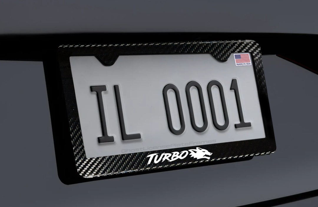 Turbo Coyote / Yote 5.0 GT Turbo License Plate Frame Black 100% Carbon ...
