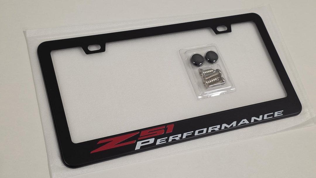 Z51 Performance License Plate Fram Premium Black Metal - Etsy