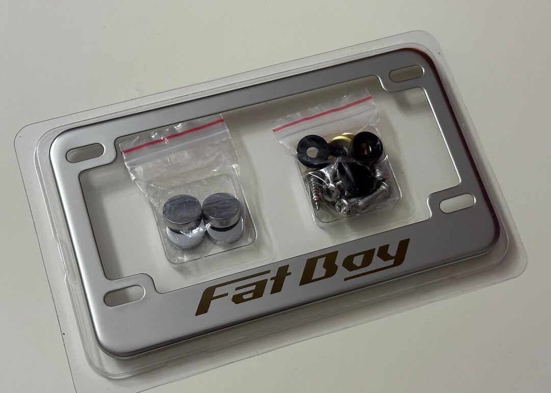 Detailed Engraved Fatboy Motorcycle License Plate Frame Chrome Metal - Etsy