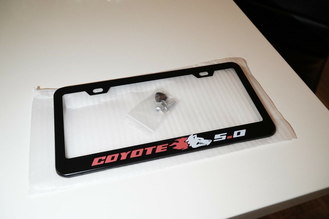 Coyote GT 5.0 Mustang Premium Stainless Steel License Plate Frame ...