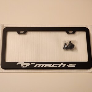 Mustang Mach E License Plate Frame Tag Cover Black Metal License Plate ...
