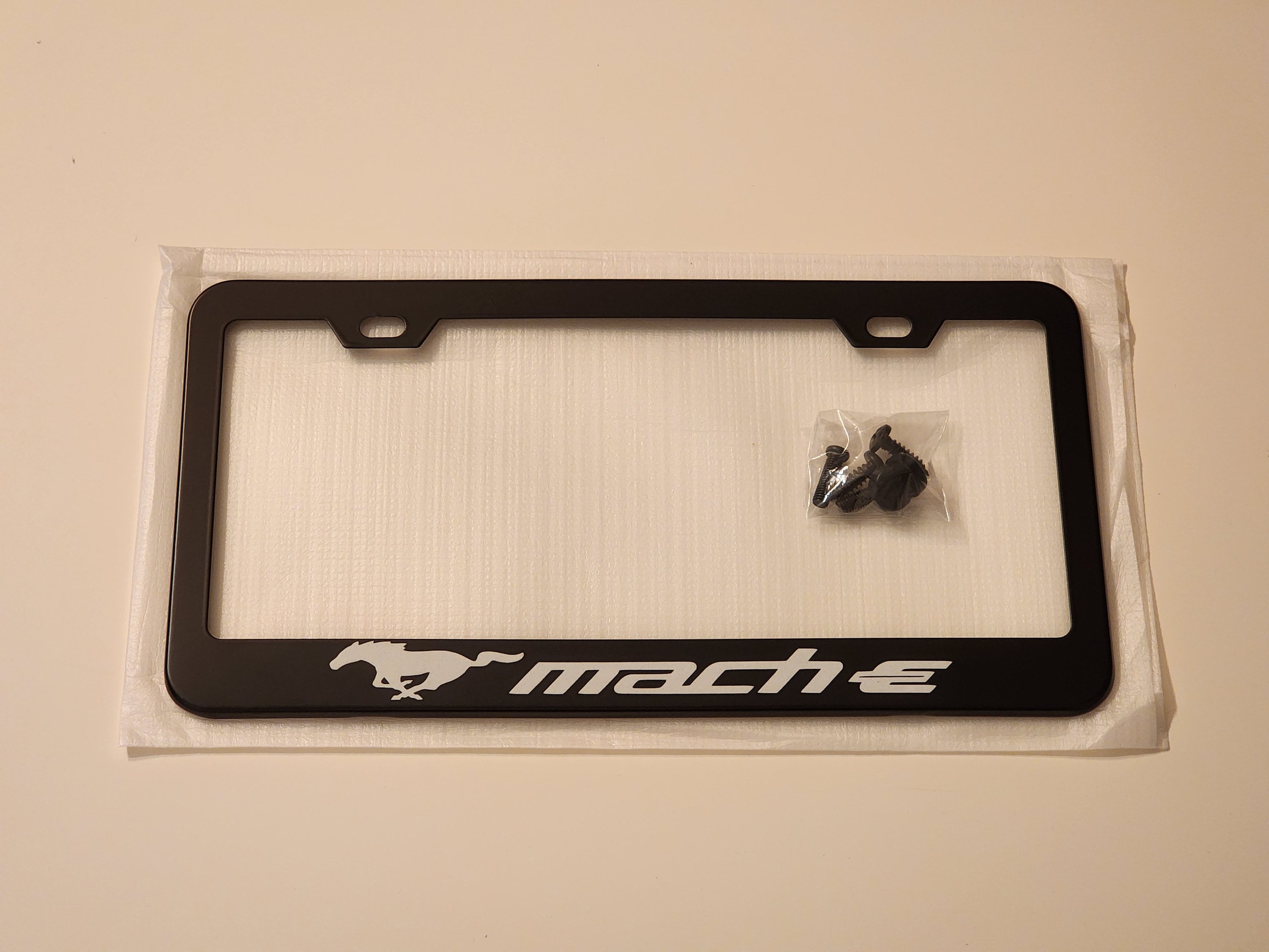 Mustang Mach E License Plate Frame Tag Cover Black Metal - Etsy
