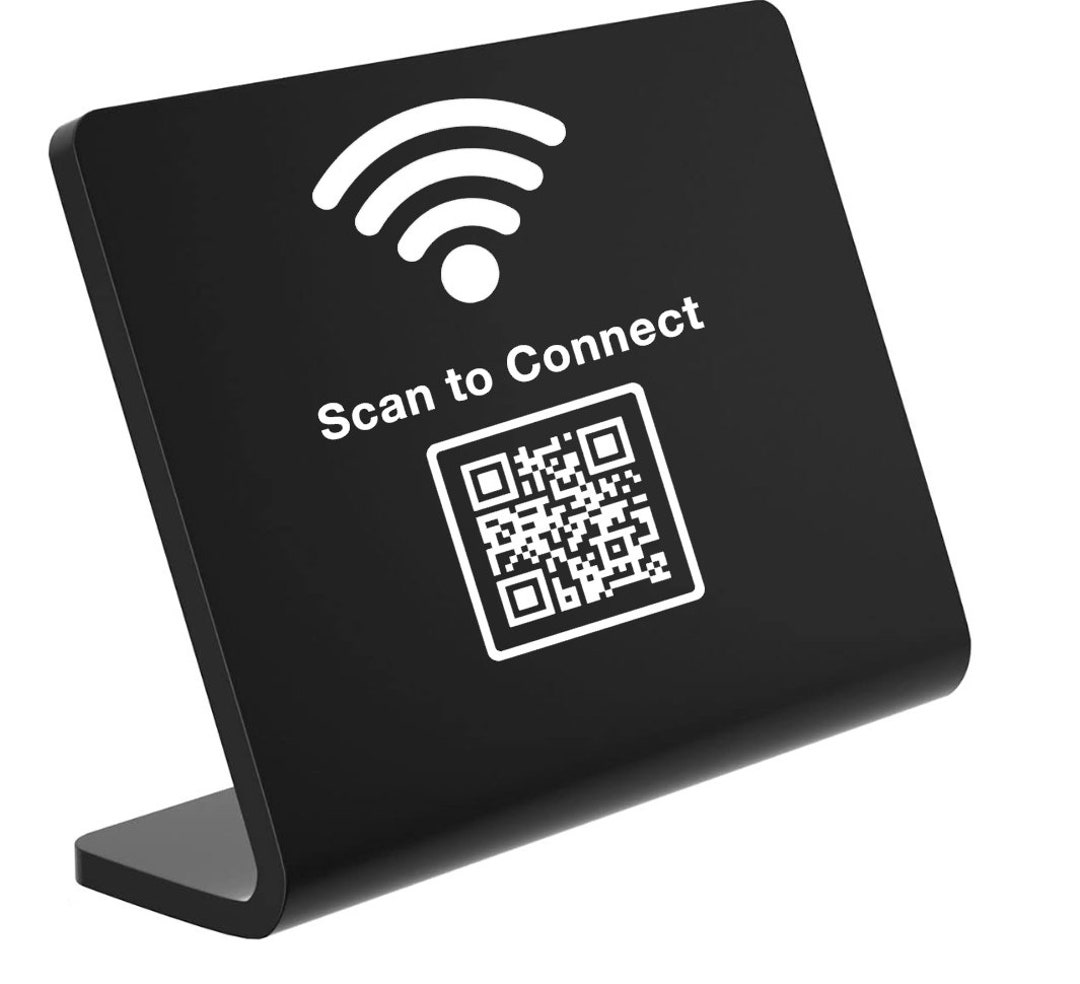 Wifi QR Code Scan to Connect Desk Stand for Cafe / Restaurant Wi-fi ...
