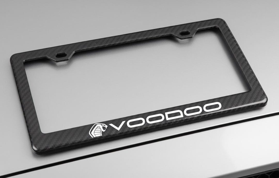 Shelby GT350 Voodoo Mustang License Plate Frame – White Text, 100% ...