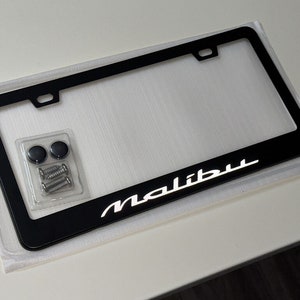 Reflective Chevy Malibu License Plate Frame Stainless Steel W/ Screws ...