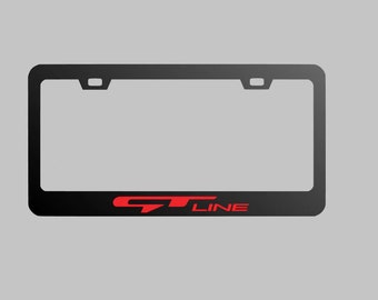 Black on Black GT Line License Plate Frame Tag Cover Fits All GT Line ...