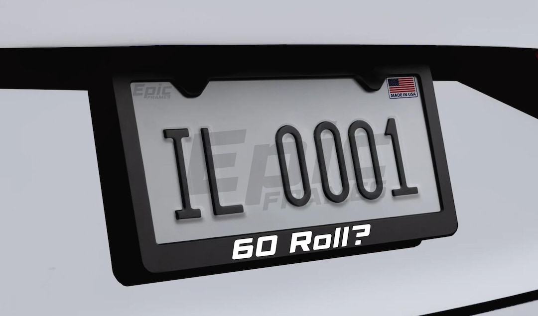 60 Roll? Roll Racing Style License Plate Frame Black Metal - Etsy