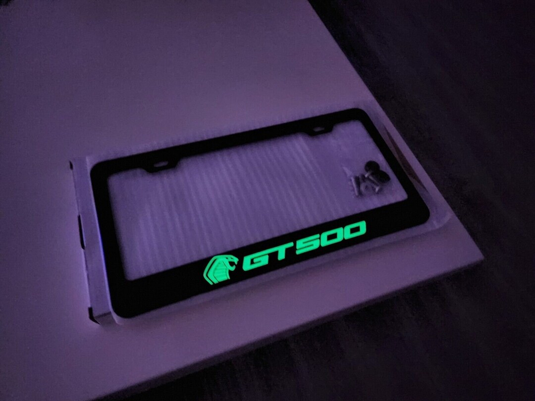Glowing 2020 Shelby GT500 Mustang Premium Stainless Steel License Plate ...