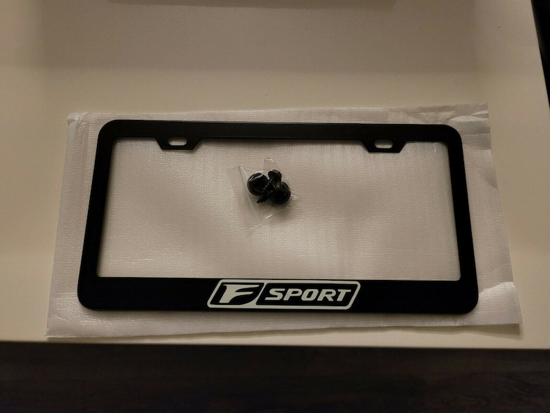 Glowing F Sport Lexus Stainless Steel License Plate Frame With Screws ...